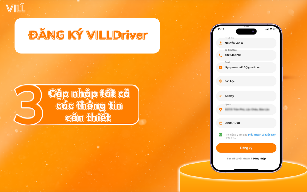 HƯỚNG DẪN TẢI, ĐĂNG KÝ VÀ ĐĂNG NHẬP APP VILL DRIVER