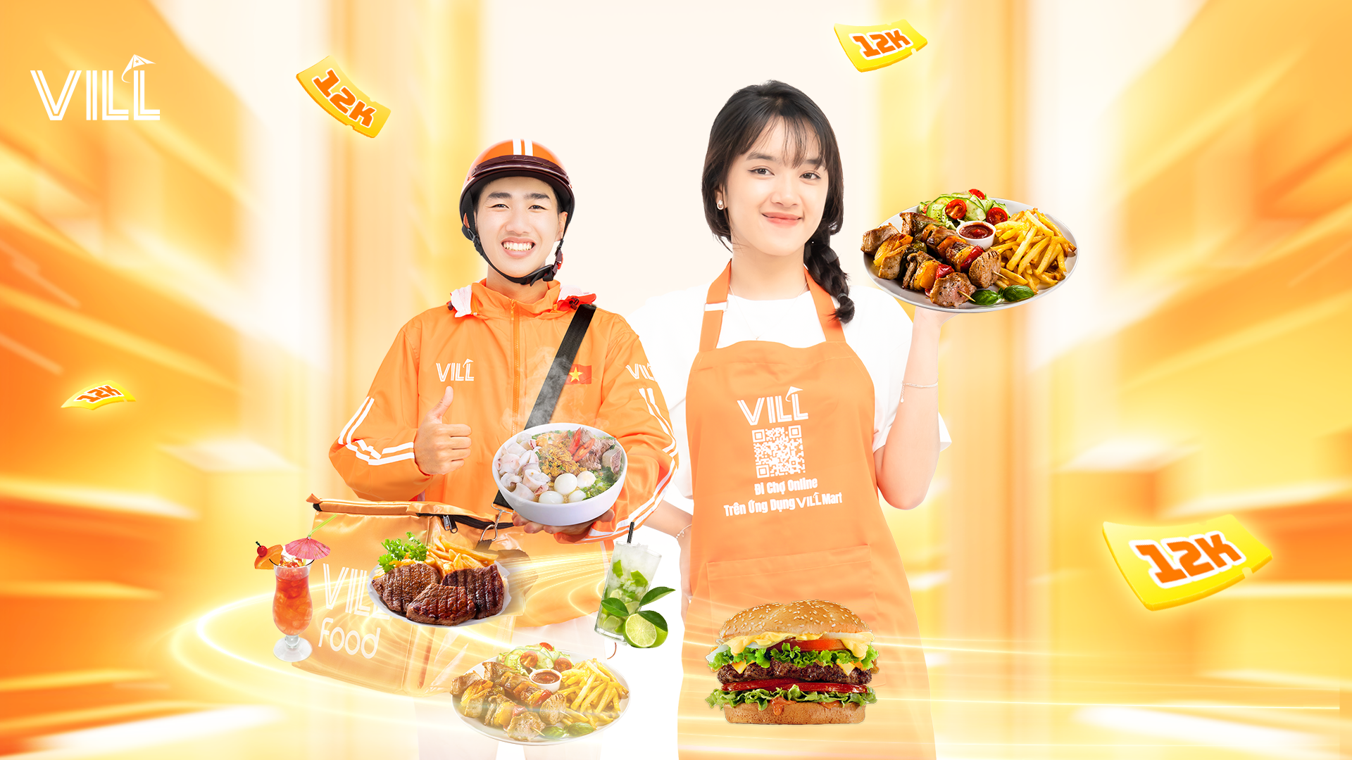VILL - Đồ ăn, Giao hàng, Gọi xe